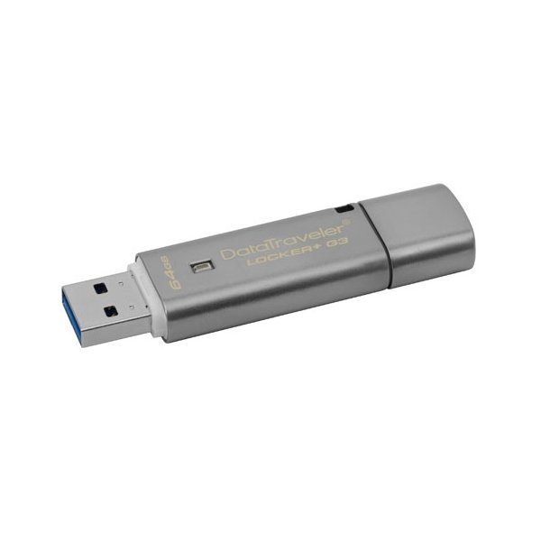 Buy Kingston DataTraveler Locker+ G3 64GB Hardware Encrypted USB Drive ...
